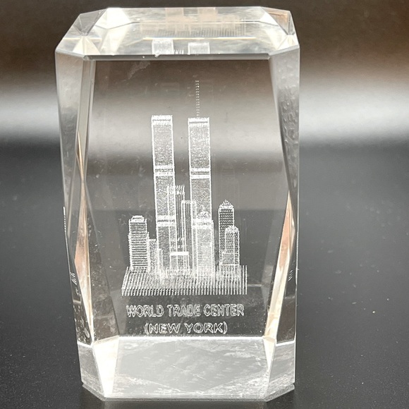 Accents | Vintage Nyc World Trade Center Twin Tower 3d Etched Glass ...